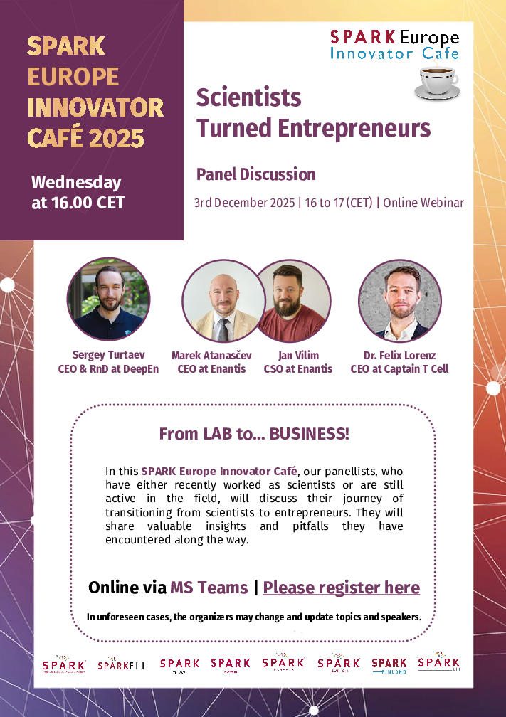 SPARK Europe Innovator Café | Scientists Turned Entrepreneurs - News ...
